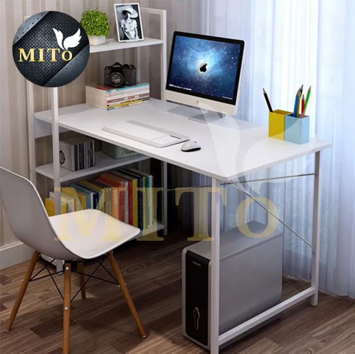 Mito Computer desk desktop home simple bookshelf desk single computer ...