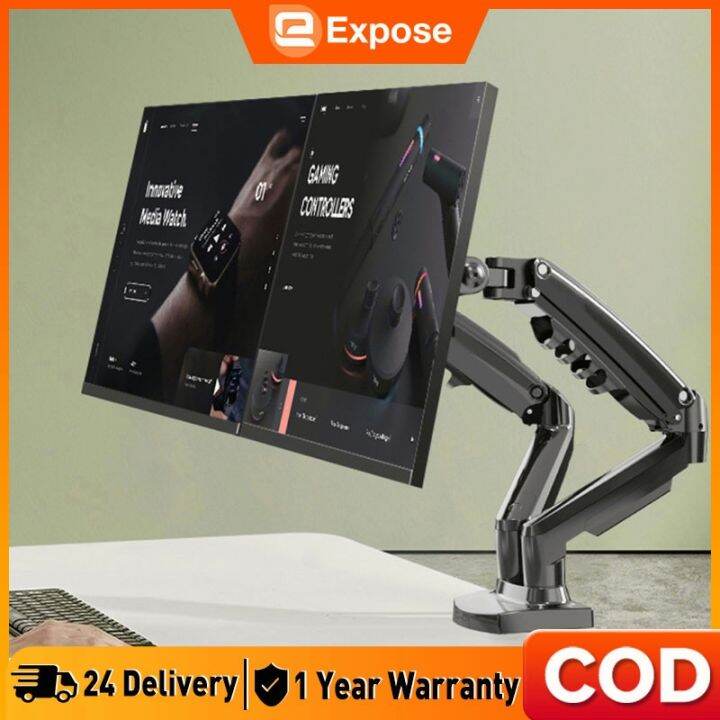 Expose Desk Dual Monitor Mount Arm Screen With Monitor Stand Support ...