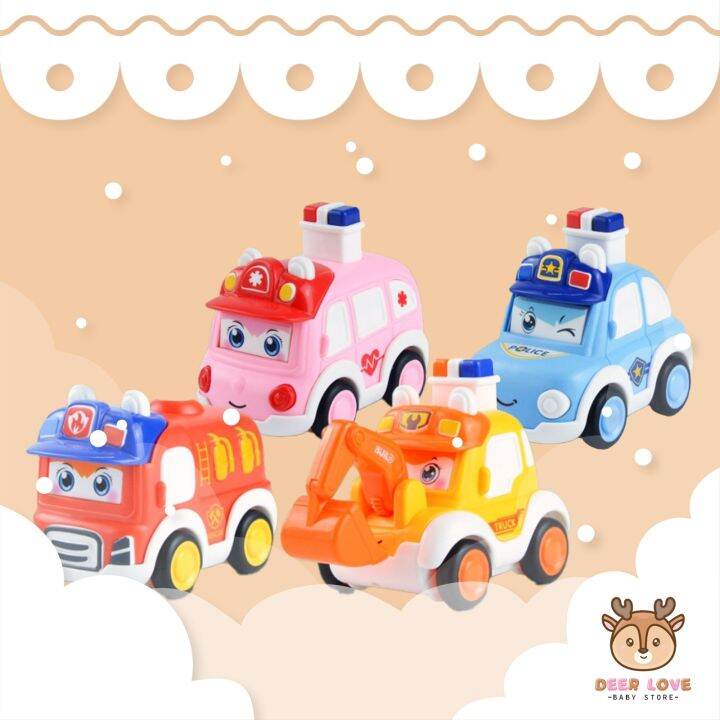 Creative Pull Back Face Changing Car Mini Rescue Defend Team Peace Car ...