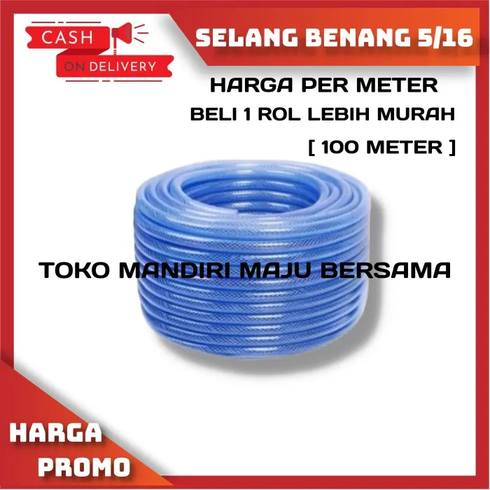 1 ROLL 100 METER SELANG AIR 5/16 SERAT BENANG SELANG POMPA DC IRIGASI 1 ...