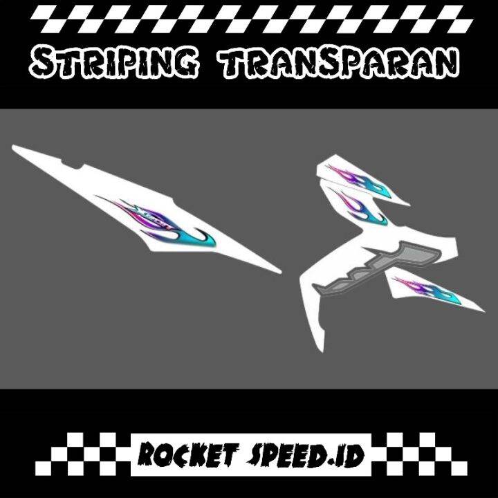 striping sticker xeon gt motif api transparan custame TRANSPARANT VIRAL ...