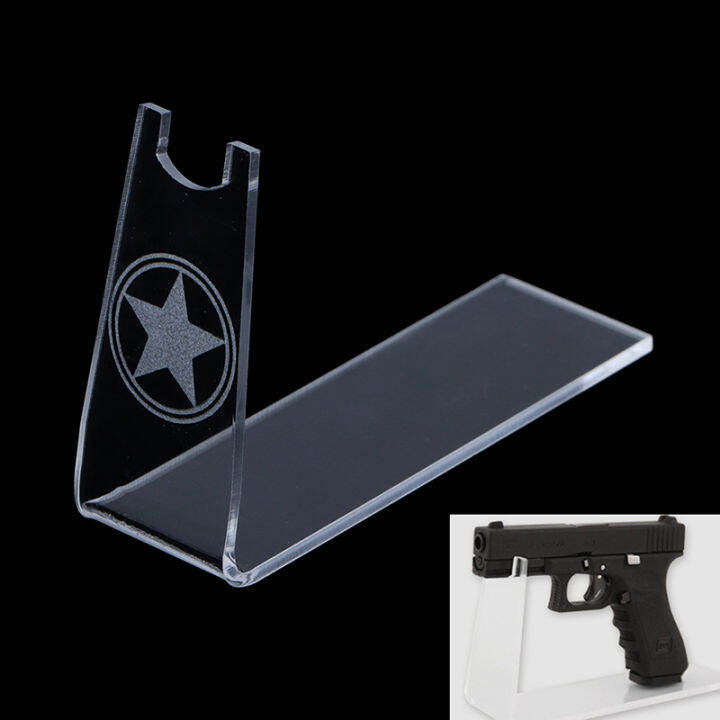 QR 1pcs Small Clear Acrylic Outdoor Pistols Holder Gun Model Showing ...