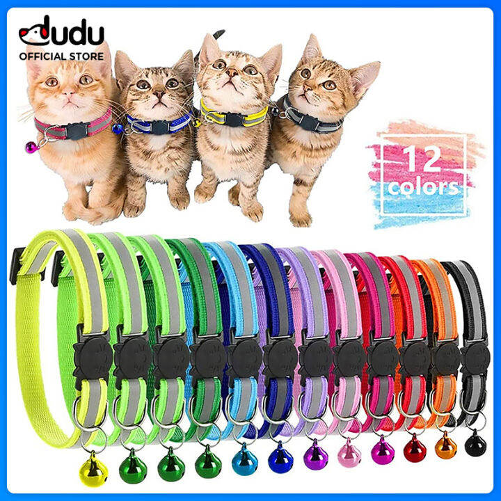 【DUDU Pet】Pet แมวน่ารักกระดิ่งลูกแมวปรับระฆังความปลอดภัยแหวนสร้อยคอแมว ...