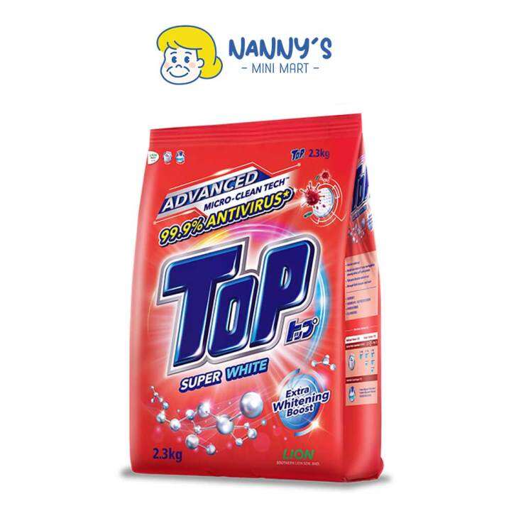 TOP Detergent Powder Super White 2.3kg | Lazada