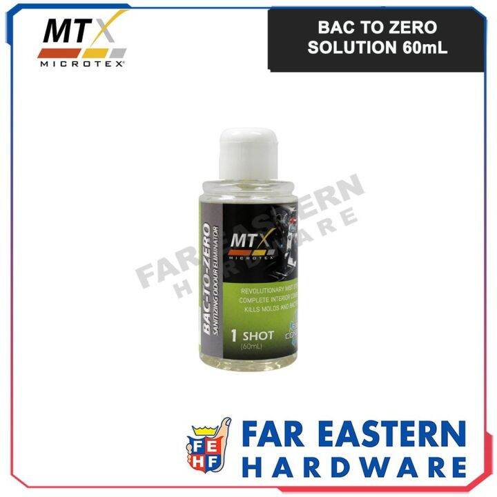 MICROTEX Bac to Zero Solution 60mL Sanitizer Odor Eliminator MTX ...