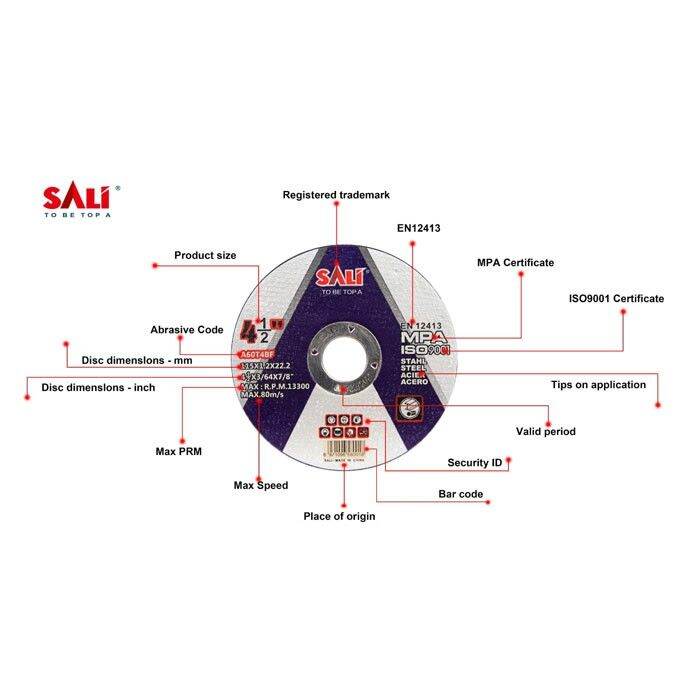 SALI Cutting Disc 4 Inch 107x1.0x16mm Batu Potong Besi | Lazada Indonesia