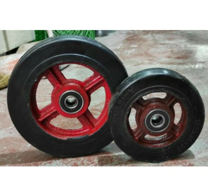 Pushcart Wheel Push Cart Wheel 6" / 8" / 10" Heavy Duty Steel Body ...