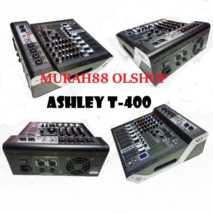 Power Mixer Ashley T400 T-400 T 400 MIXER POWER 4 Channel ORIGINAL ...