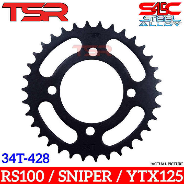 TSR Rear Sprocket / Driven Sprocket [428] for Yamaha Crypton, RS100 ...