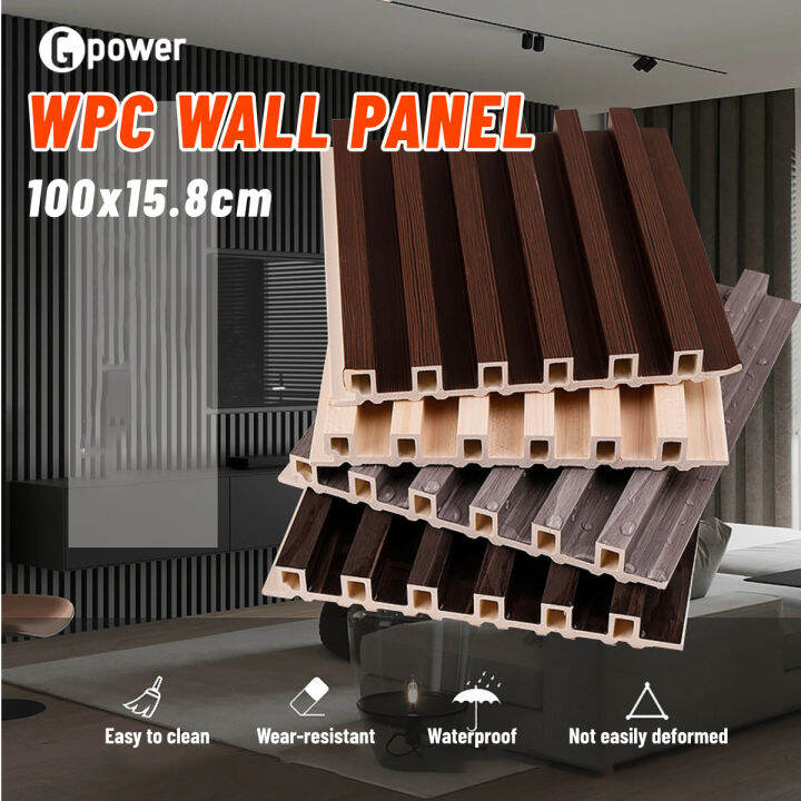 GPower WPC Wallpaper Panel Waterproof Grille Design Ecological Board TV ...