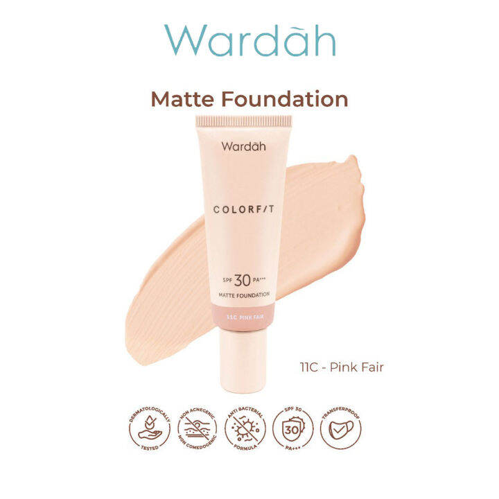 Wardah Colorfit Matte Foundation 25 ml | Lazada Indonesia