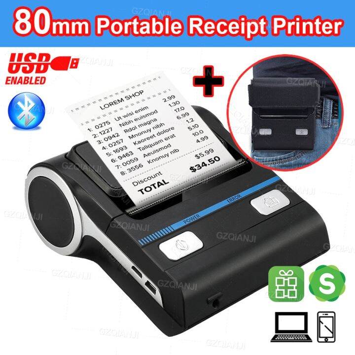 Milestone 80mm Thermal Printer Bluetooth Android 3 Inch Mini Portable ...