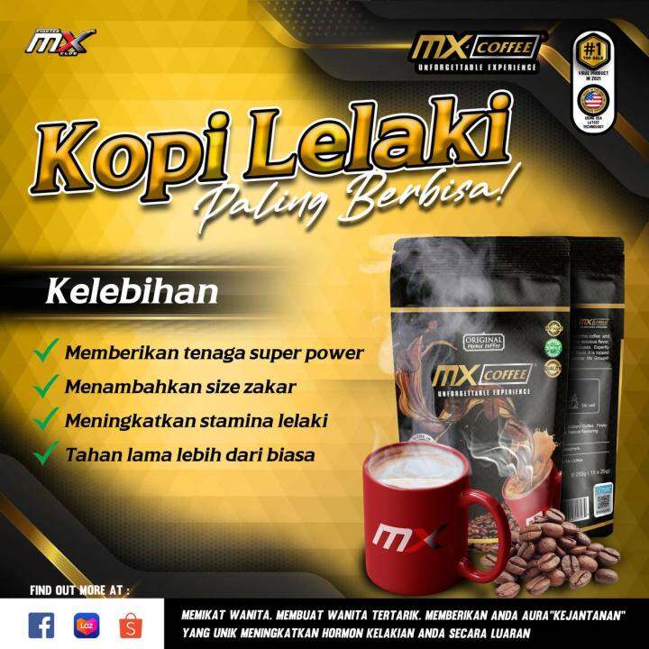 [READY STOCK] MX COFFEE ORIGINAL / 3 IN 1 COFFEE WITH QR CODE KOPI KUAT ...