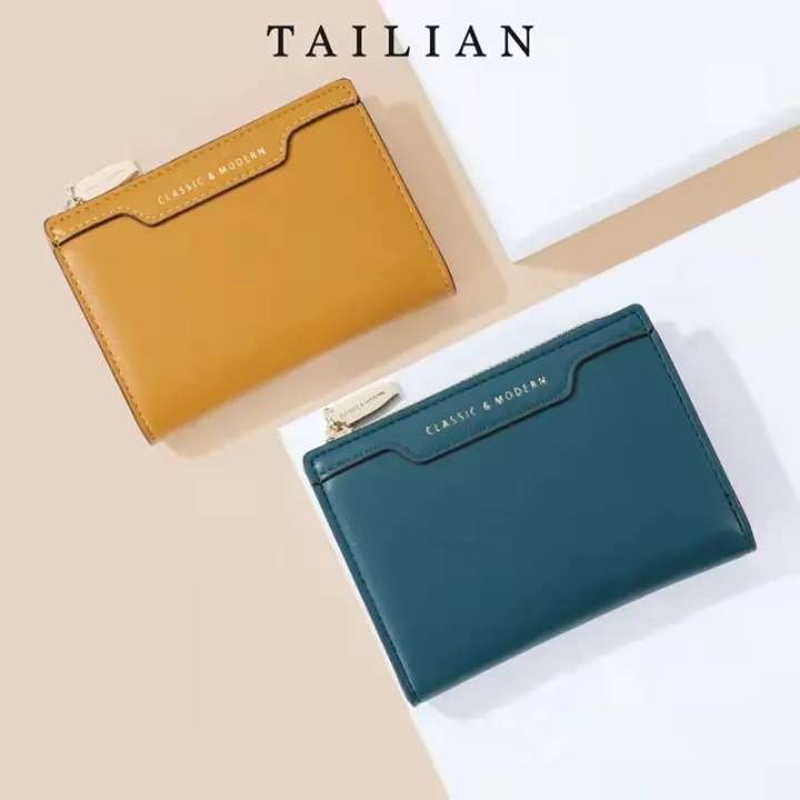 Tailian 2021 ใหม่กระเป๋าสตางค์ใบสั้นสําหรับสตรีสไตล์เกาหลีขนาดเล็กมีช่องใส่บัตร | Lazada.co.th