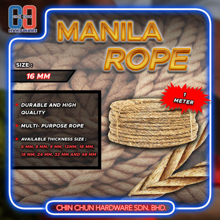 * 16mm * MANILA ROPE | DURABLE ROPE | MULTI-PURPOSE ROPE | KNOTS ...