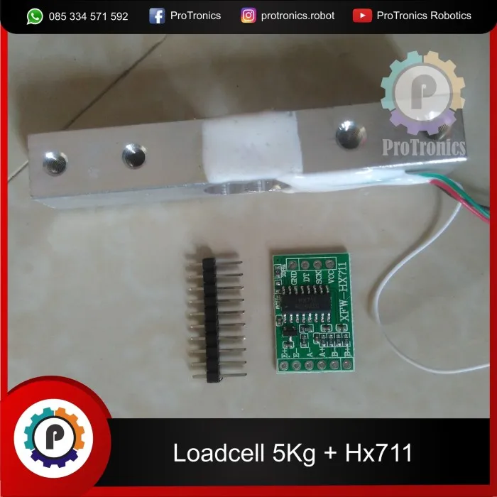 Sensor Berat Loadcell 5 Kg Weight Module Kit + Driver HX711 | Lazada ...
