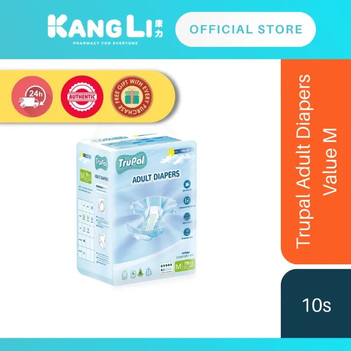 Trupal Adult Diapers Value M 10s | Lazada