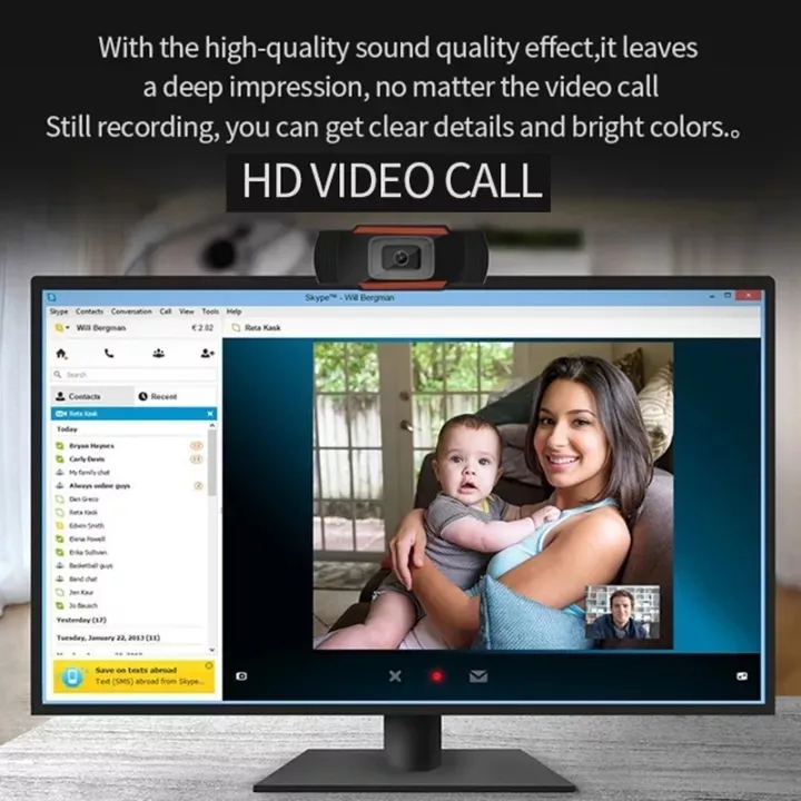 Hd wide-angle AIODIY Webcam 1080P Full HD Video Call For PC Laptop With ...