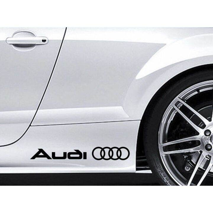 Decal Sticker AUDI Logo Vinyl Emblem Side Stickers Car Truck Window 2pcs | Lazada.co.th