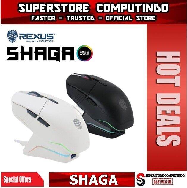Rexus Mouse Gaming Wireless SHAGA RX-130 With Charging Dock | Lazada ...