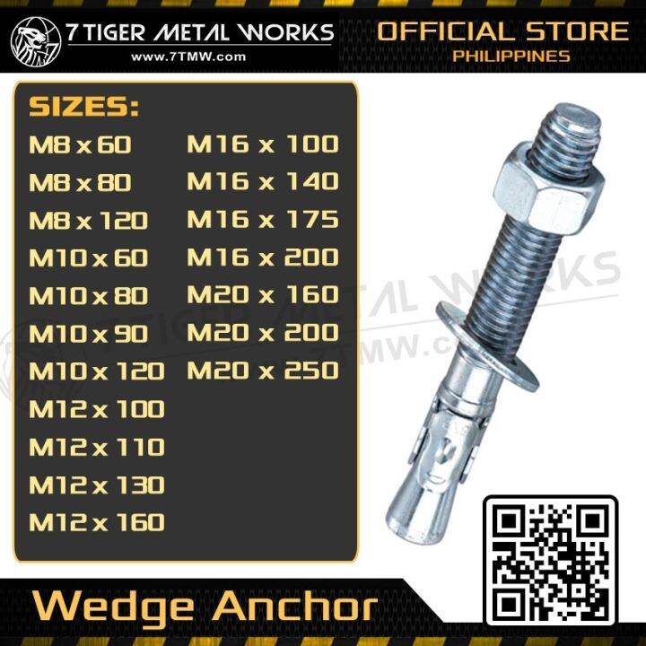 Wedge Anchor 8mm to 10mm / Expansion Bolt / Concrete Anchor Bolt / Mechanical Anchoring Anchor ...