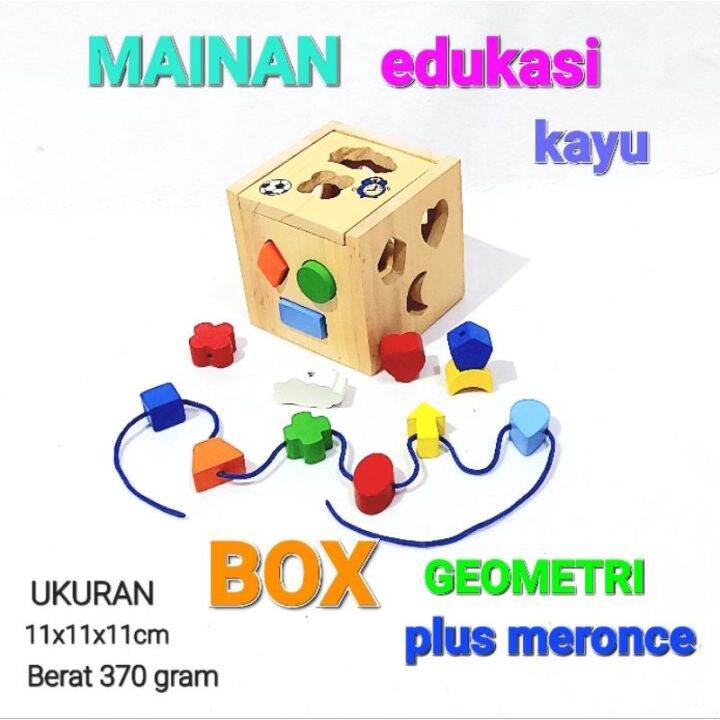 edukasi anak pintar/ Box geo / Kotak bentuk/ sortasi geometri/ Kotak ...