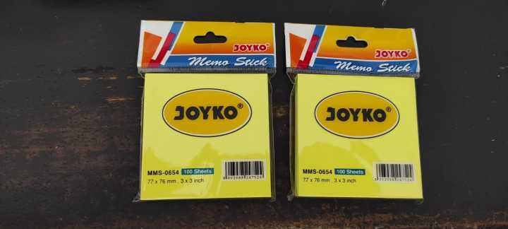 Joyko Sticky Notes MMS-0654 Memo Stick Kertas Post it 1 pad 3m notas ...