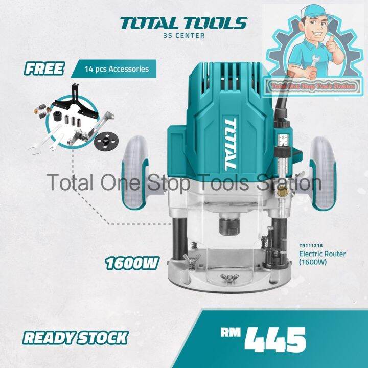 New TOTAL Electric router 1600w Woodworking Grooving Tools Premium ...