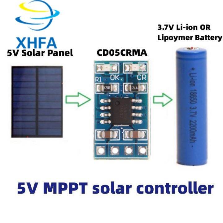 MPPT Solar Charge Controller 1A 4.2V 3.7V 18650 LiPo Li-ion Lithium Battery Charger Module ...