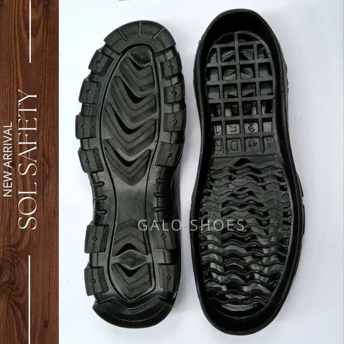 Sol Sepatu Bawah Karet Warna Hitam Polos Outsole Insole Sepatu Safety ...