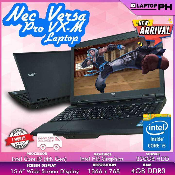 Nec Versapro VX-M Laptop | Intel Core i3 4100m 4GB RAM DDR3 320GB HDD | Free Bag and Charger ...