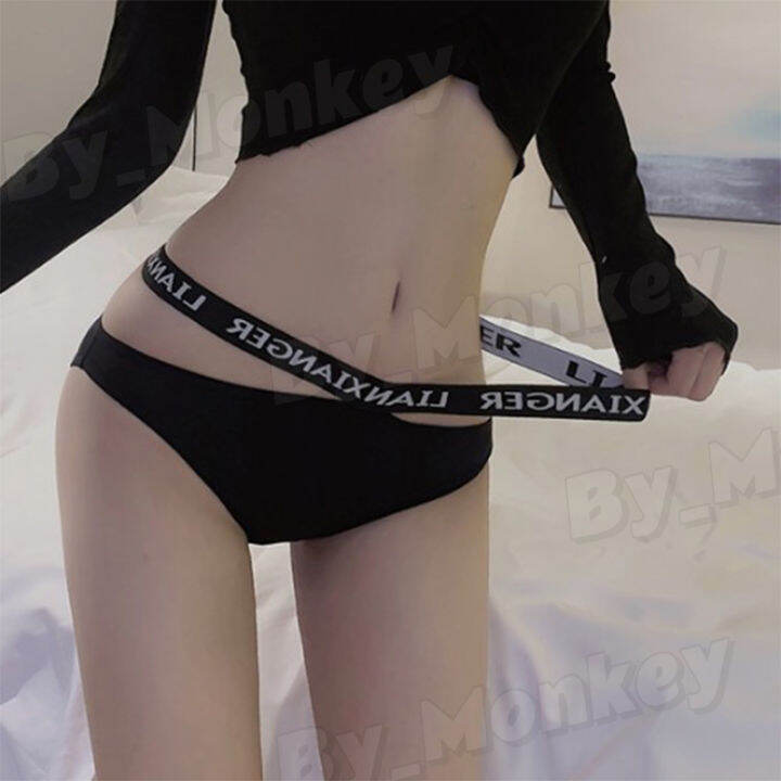 By_Monkeyshop กางเกงในเซ็กซี่ สไตล์ญี่แุ่น กางเกงเอวตำ่ ผ้านิ่ม ระบายกาศใส่สบาย มีสายคาดเอว ...