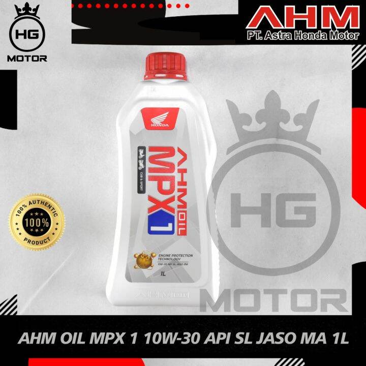 OLI MPX1 1 LITER OLI MPX 1 10W-30SL OLI MOTOR SPORT AHM ORIGINAL | Lazada Indonesia