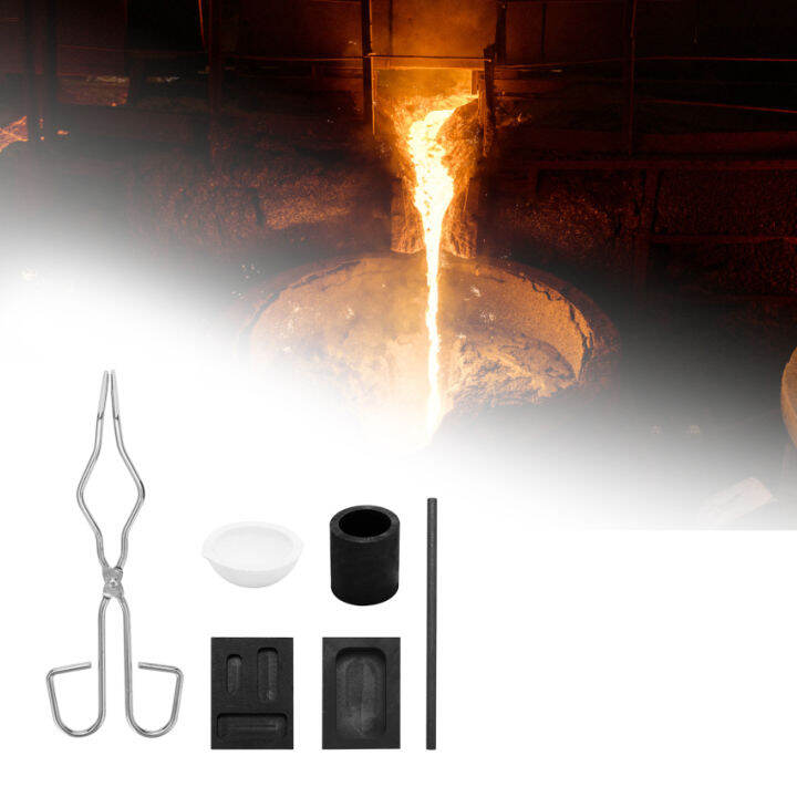 Graphite Crucible Set,6PCS Ingot Mold Casting Tool, Smelting Gold ...