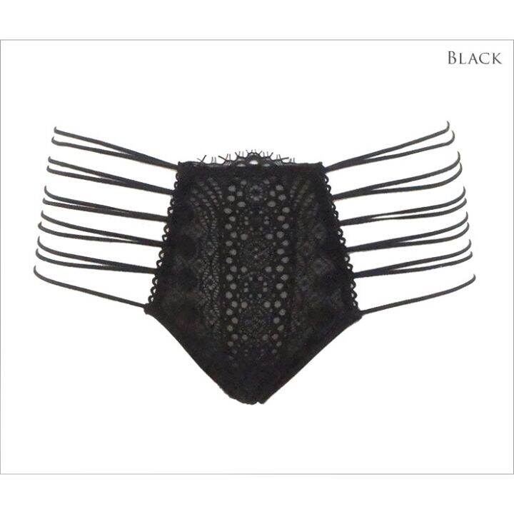 Annebra กางเกงใน ทรงบิกีนี่ ผ้าลูกไม้ Bikini Panty รุ่น AU3-863 สีดำ | Lazada.co.th