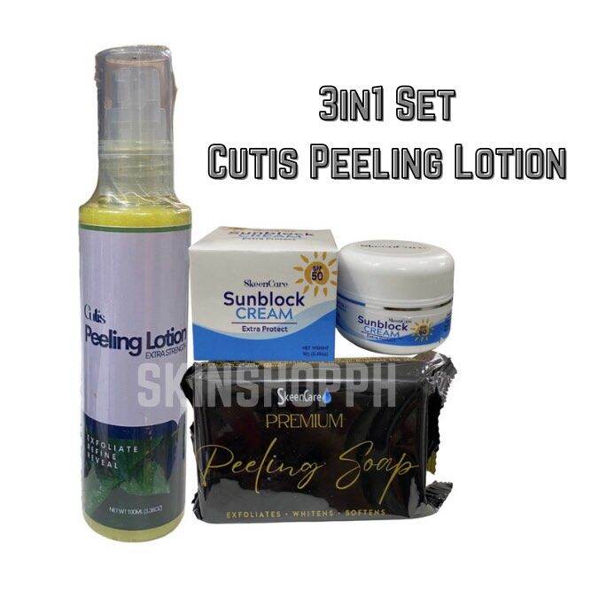 Cutis Trio Set Peeling lotion 100ml New Packaging|10G Sunblock Cream ...