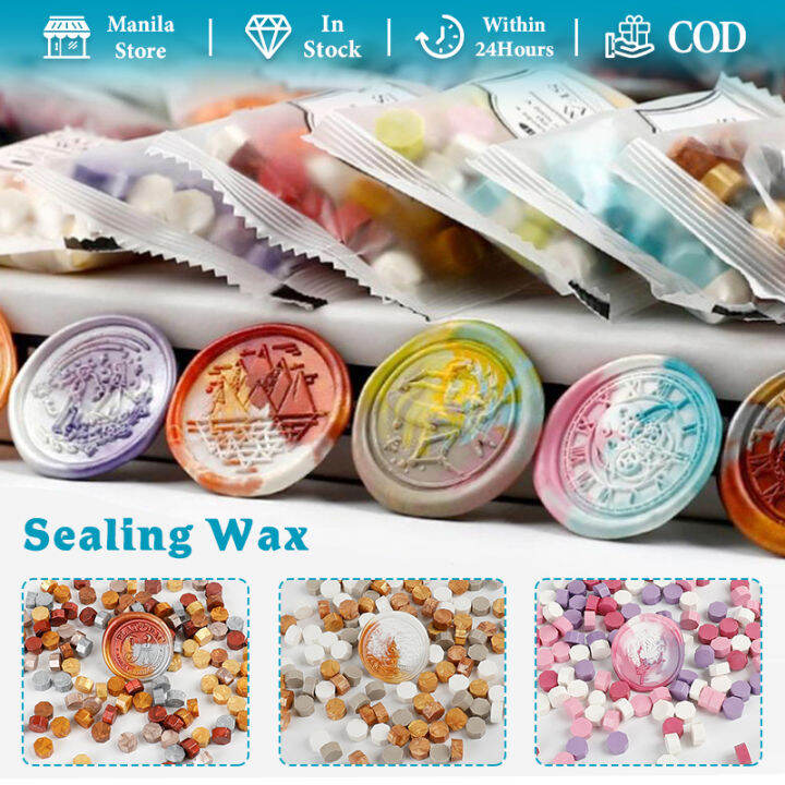 100Pcs Sealing Wax Beads Color Octagon Seal Bead Kit for DIY Gift ...