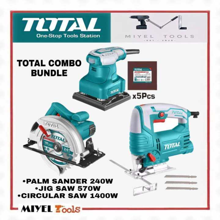 TOTAL BUNDLE Palm Sander 240W(TF2231106) / Jig Saw 570W(TS206656 ...