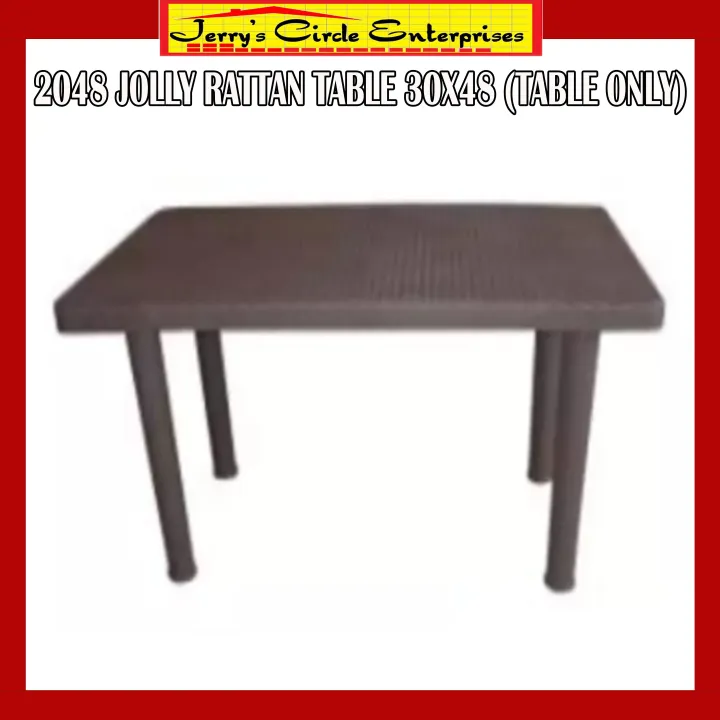 [INSTOCK] 2048 JOLLY RATTAN TABLE 30X48 (TABLE ONLY) | Lazada PH