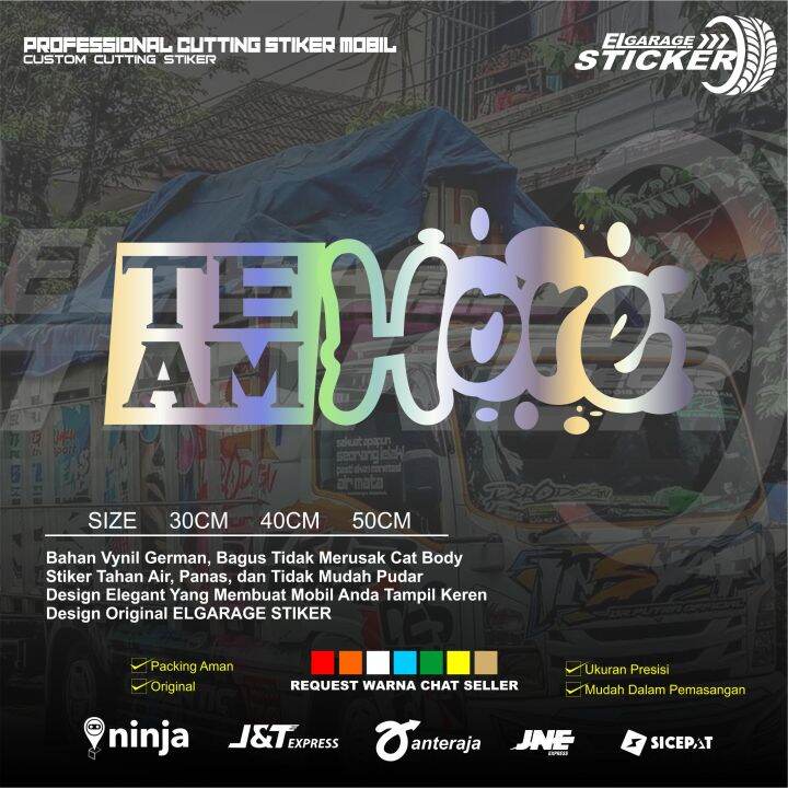 Stiker kaca mobil stiker team hore cutting stiker variasi kaca mobil ...