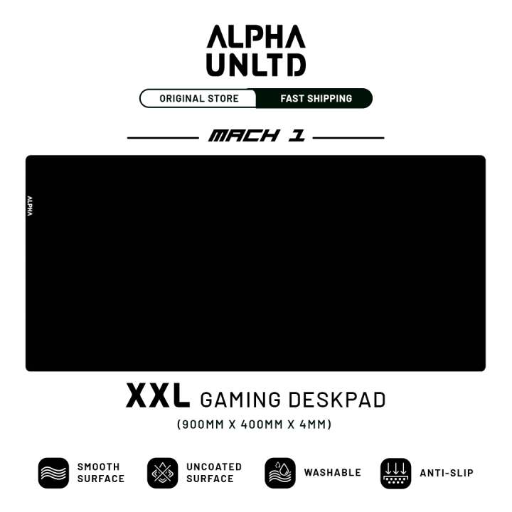 Alpha Unltd Gaming Mousepad XXL | MACH 1 | (900x400x4mm) | Smooth ...