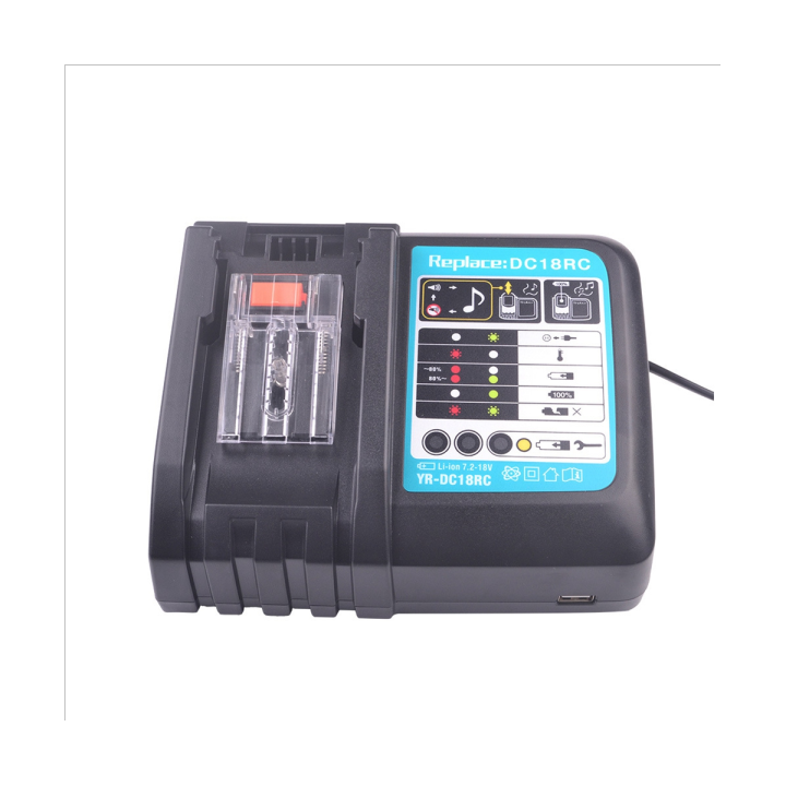 Battery Charger 3A Charger DC18RC Li-Ion Battery Charger for Makita 14.4V 18V Battery BL1830 ...