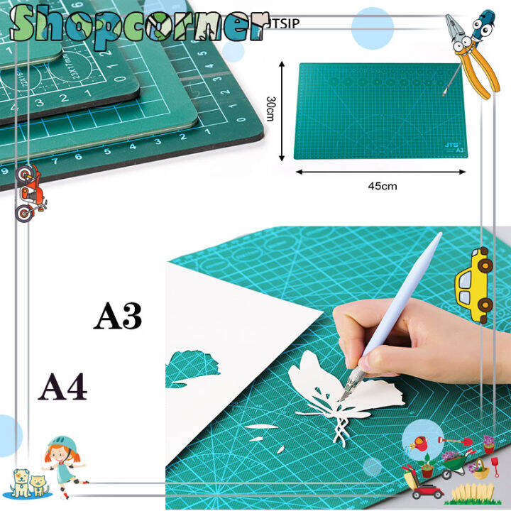 A3 A4 Cutting Mat PVC Cutting Pad Board Alas Potong Kertas Work Cutting Mat | Lazada Indonesia