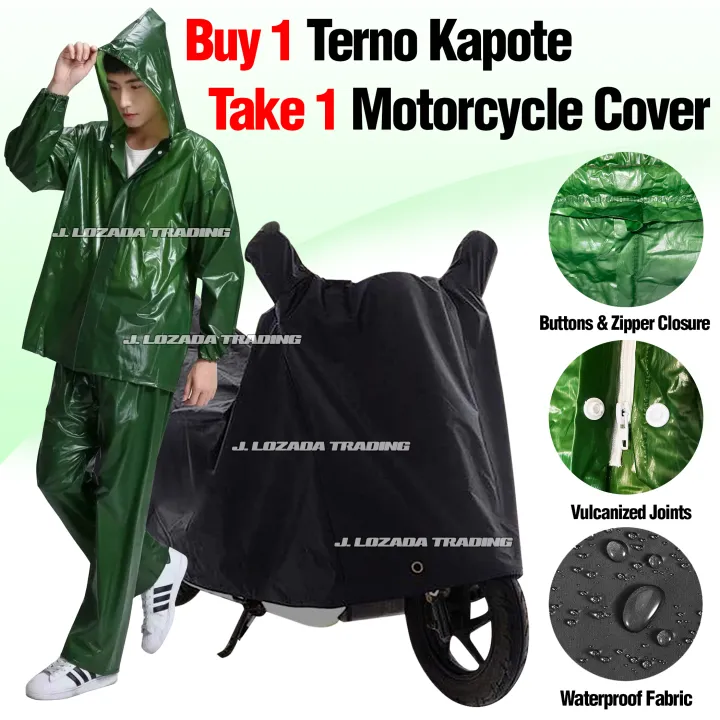 HIGH QUALITY RAINCOAT WITH MOTORCYCLE COVER, KAPOTE TERNO JACKET AND ...