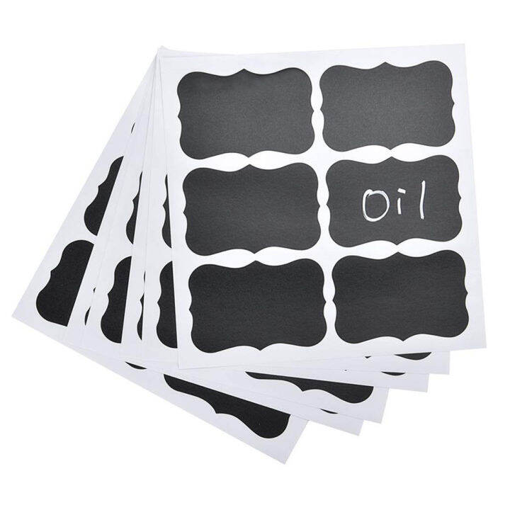 Fancy Chalkboard Sticker Blackboard Spice Jars Label Self-adhesive Note ...
