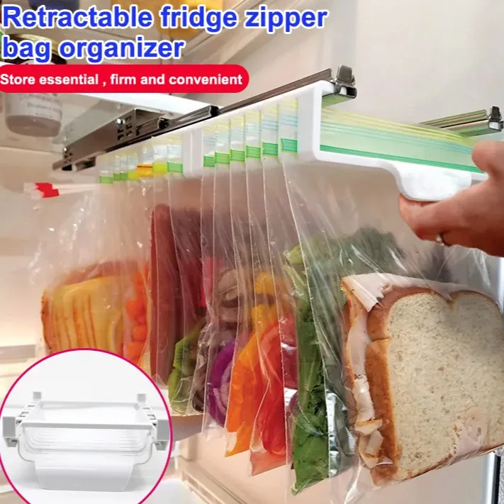 Kangdo Significant Effect Retractable Zipper Bag Organizer for Fridge ...