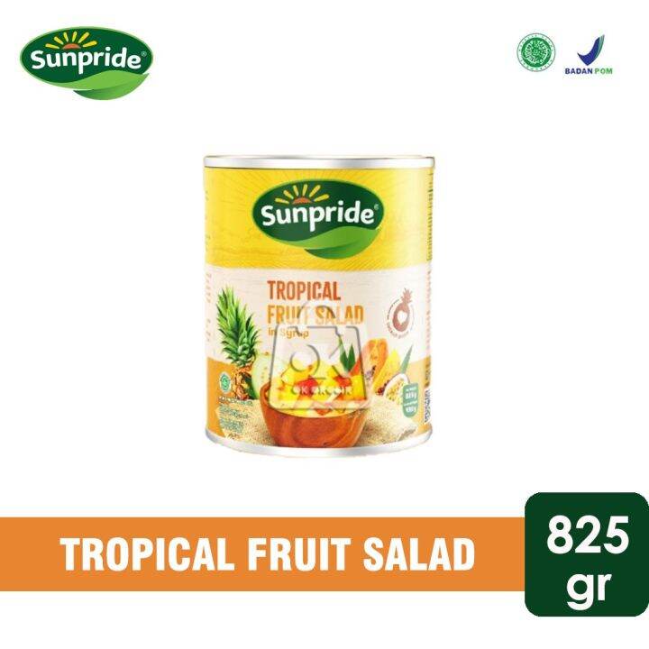 (Kaleng 825gr) Sunpride Tropical Fruit Salad in Syrup / Buah Segar ...