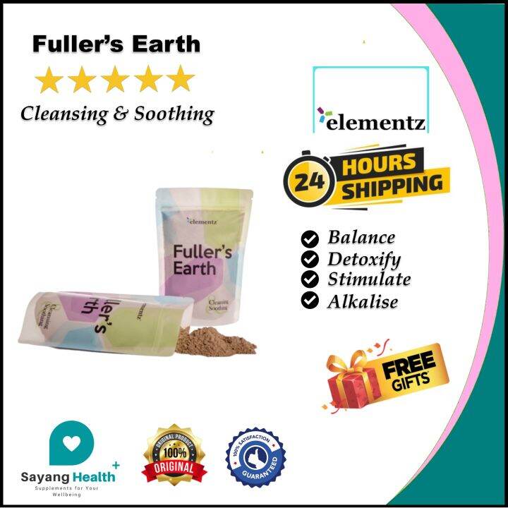 ELEMENTZ - FULLER’S EARTH Fuller earth 100g/ 454g (natural clay used ...