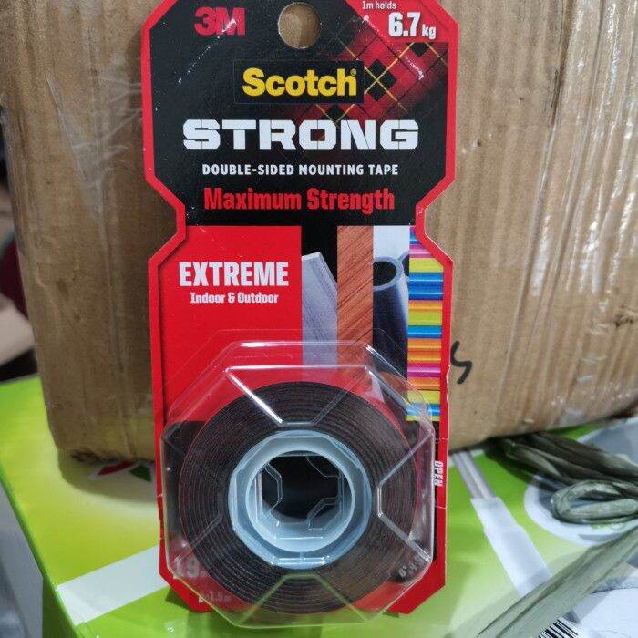 3M EXTREME STRONG MAXIMUM STRENGH Doubletape 3 m lem double tape | Lazada Indonesia