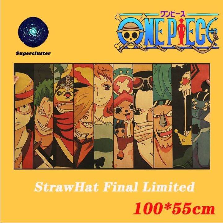 One Piece StrawHat Final Limited anime poster Kraft Paper Wallpaper ...